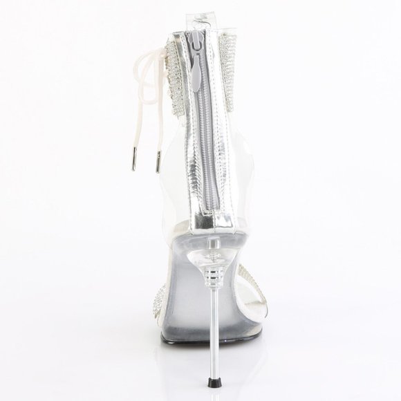 Shoes | Platform Rhinestone Clear High Heel Shoes | Poshmark